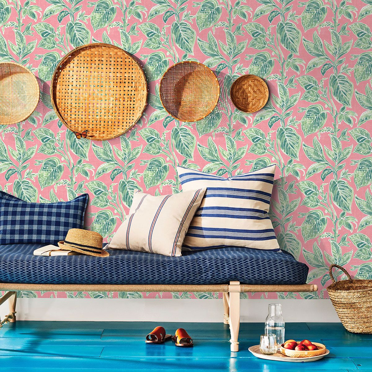 Mangrove Pink Botanical Wallpaper - York Wallcoverings – The WorkRoom