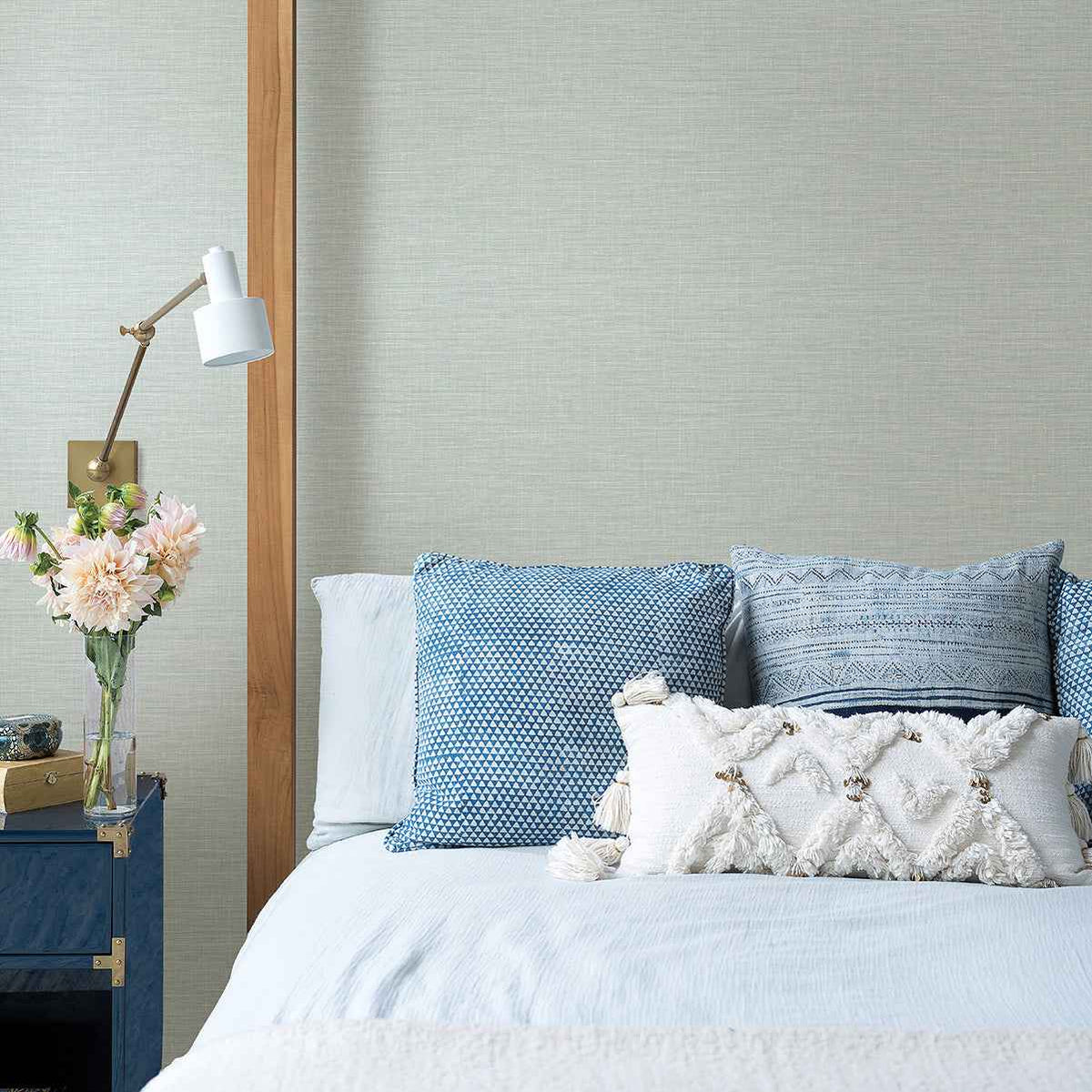 Exhale Blue Woven Texture Wallpaper | A-Street Prints 2969-25850 – The ...