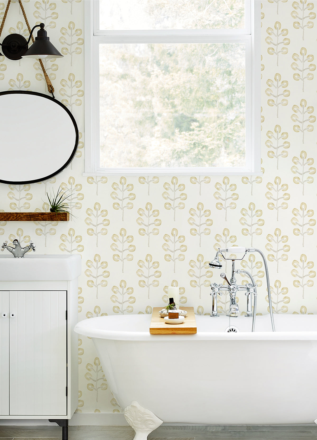 Plum Tree Yellow Botanical Wallpaper - York Wallcoverings – The WorkRoom