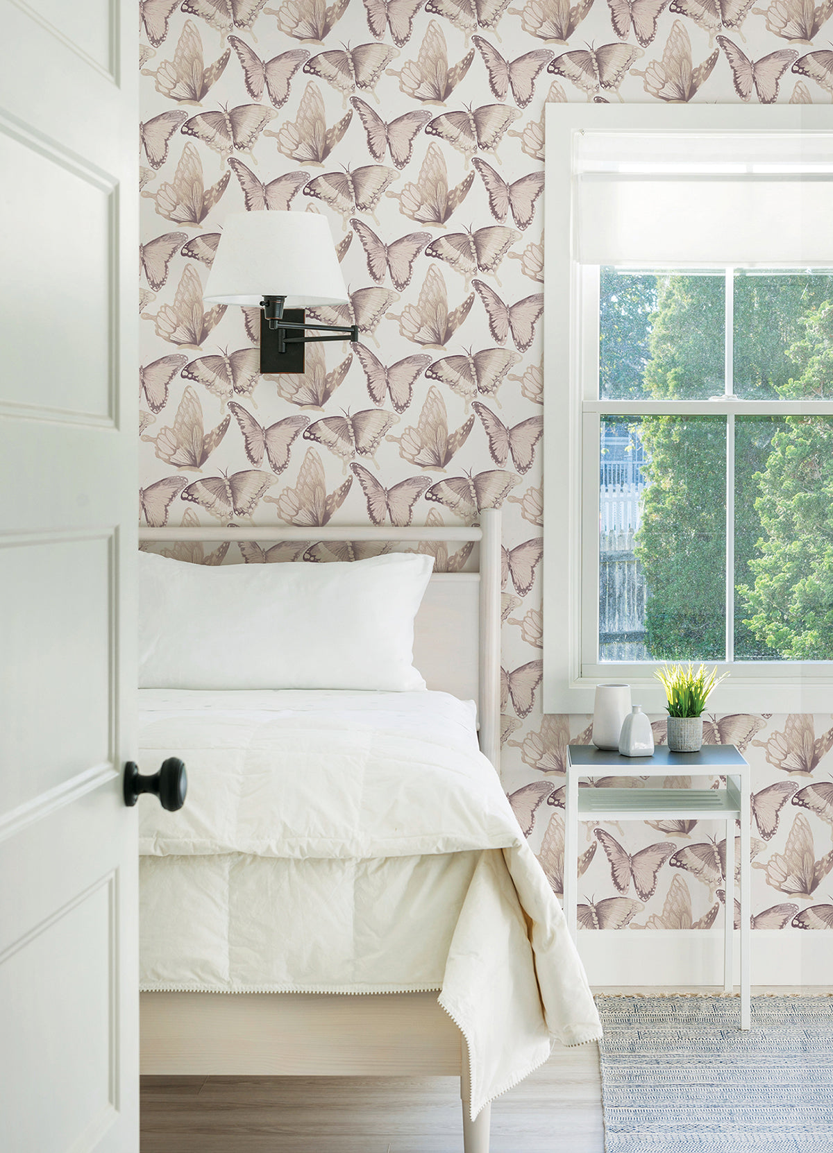 Janetta Blush Butterfly Wallpaper - York Wallcoverings – The WorkRoom