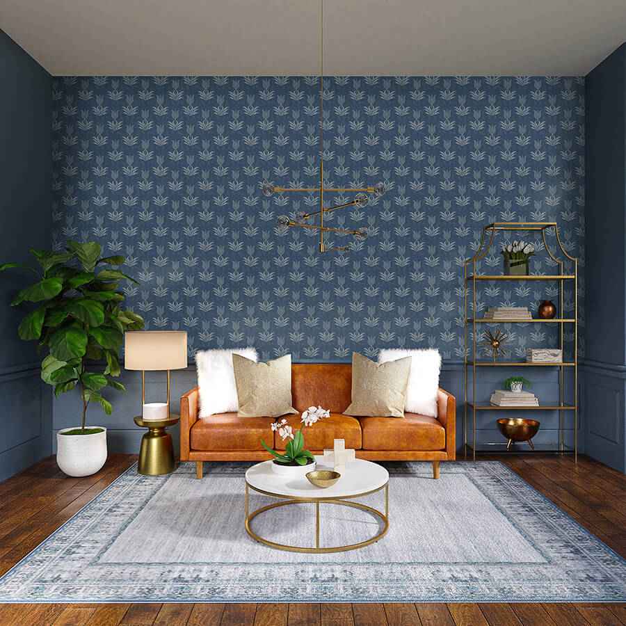 Navy Parrot Tulip Peel and Stick Wallpaper | JHS5034 – The WorkRoom