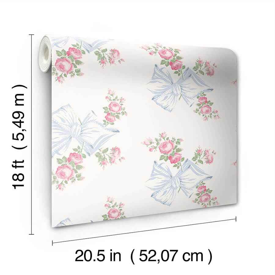 Rosa Beaux Pastel Blue Peel and Stick Wallpaper | LFS6274 – The WorkRoom