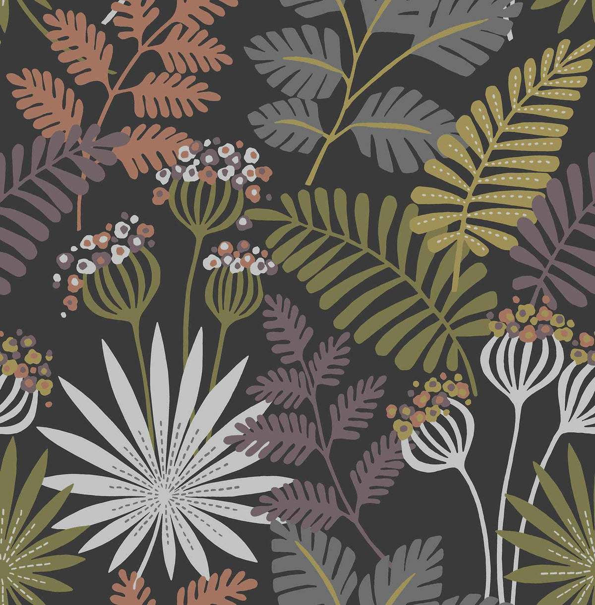 Marajo Black Peel and Stick Wallpaper | NUS6214 – The WorkRoom