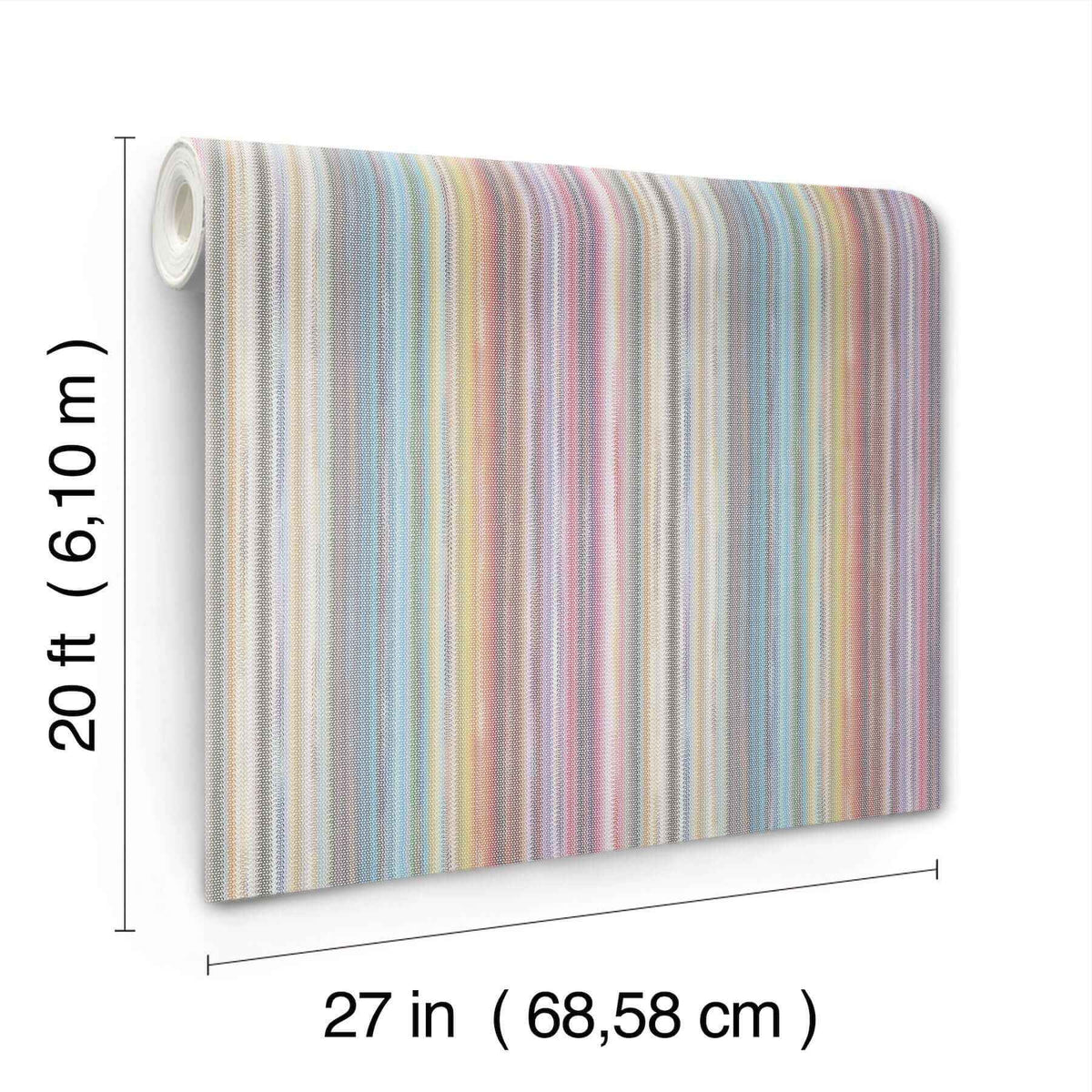 Striped Sunset Rainbow Peel & Stick Wallpaper | York Wallcoverings ...