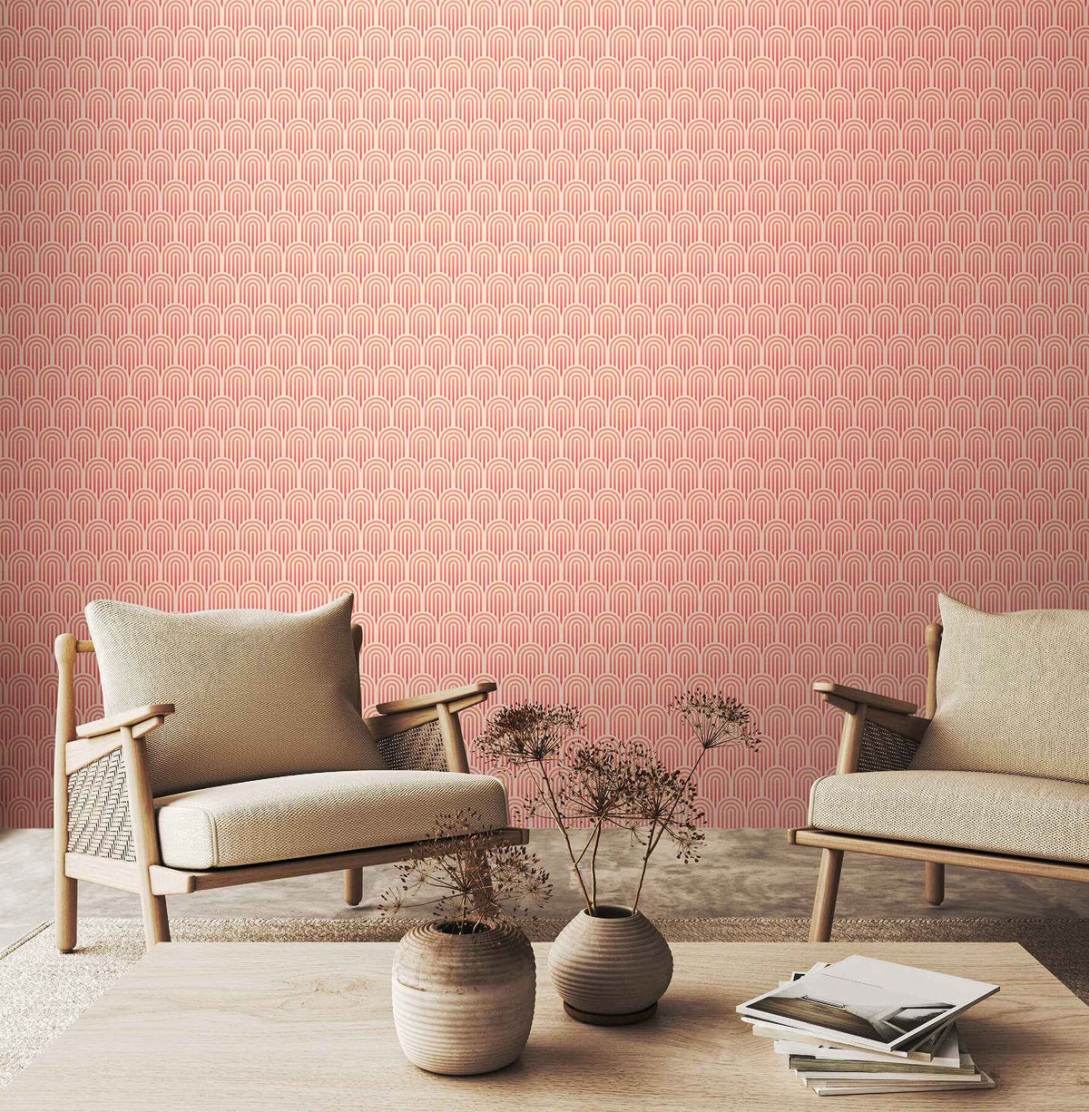 Retro Arch Blush Pink Peel and Stick Wallpaper | HWA1072PU – The WorkRoom