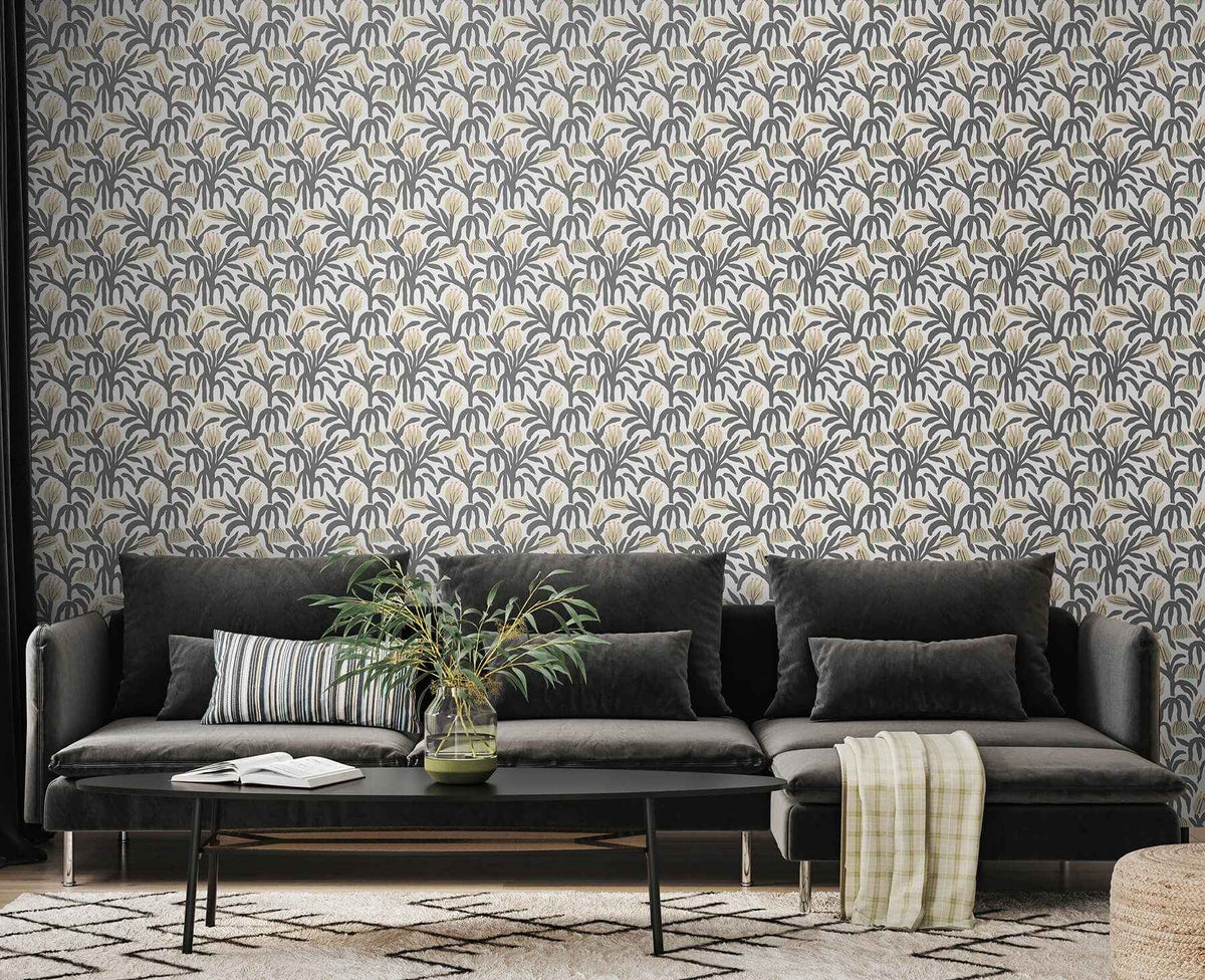 Chunky Flower Black White Peel and Stick Wallpaper | HWA1150PU – The ...