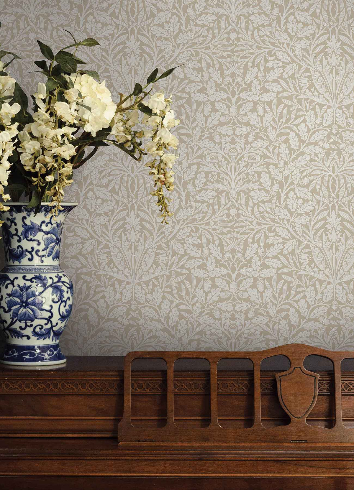 Acorn Wheat Peel and Stick Wallpaper | MCS6589 – The WorkRoom